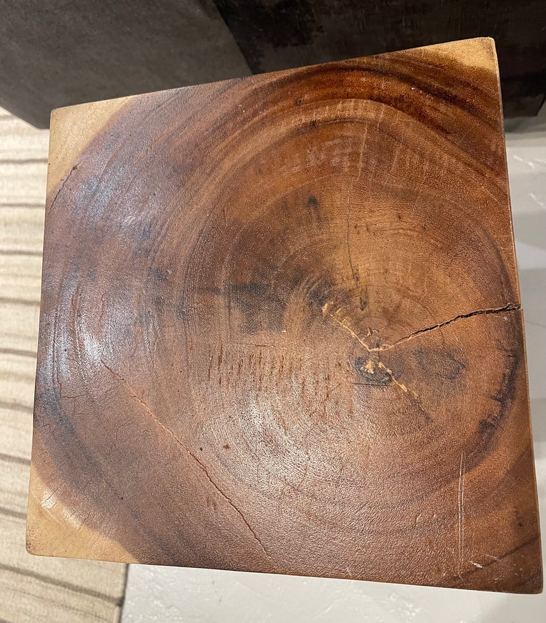 Teak Twist Pedestal Twisted End Table Teak Plant Stand Modern Furniture ...