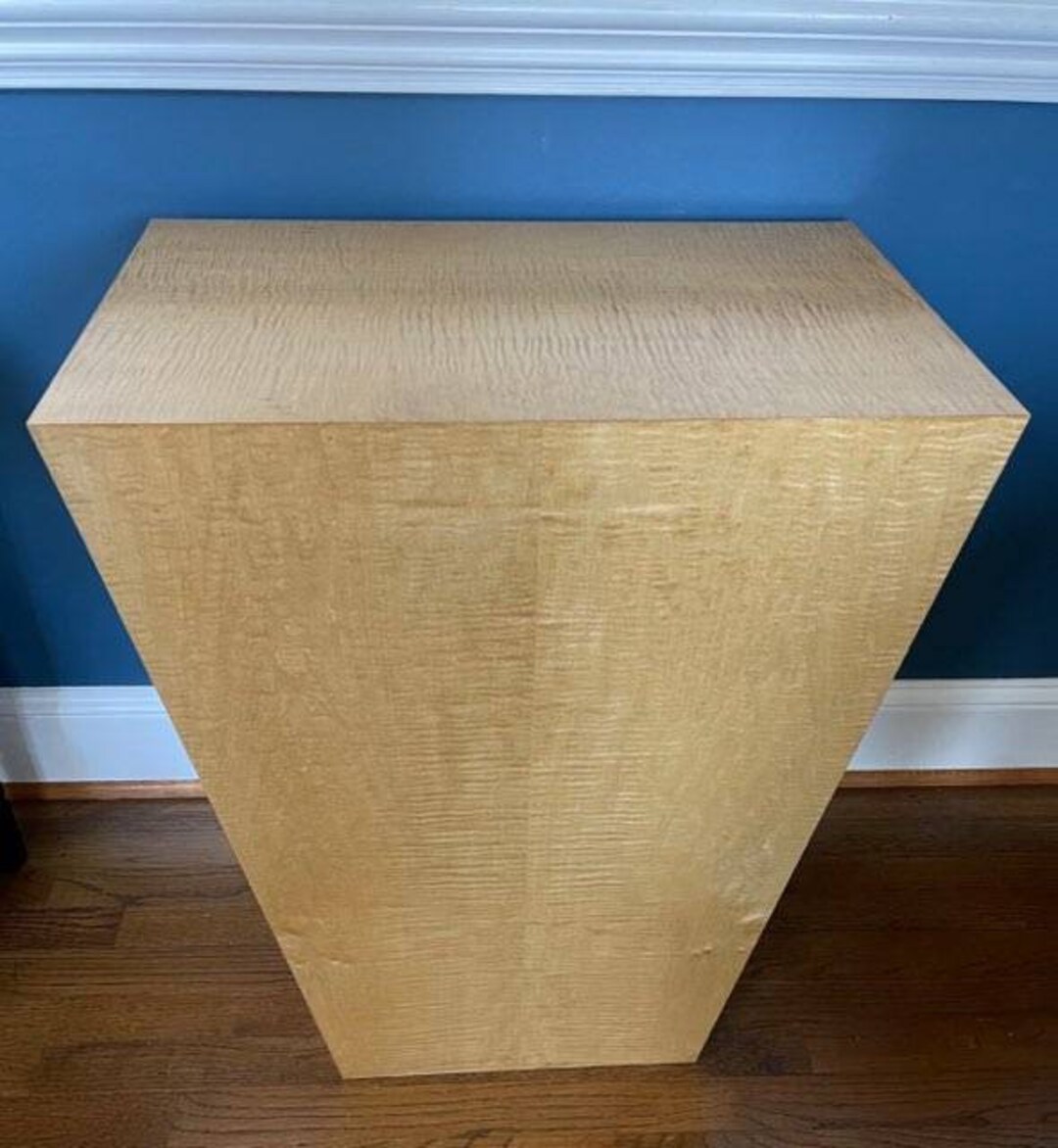 Genuine Tiger Maple Wood Trapezoid Console Table End Table Cube Side ...