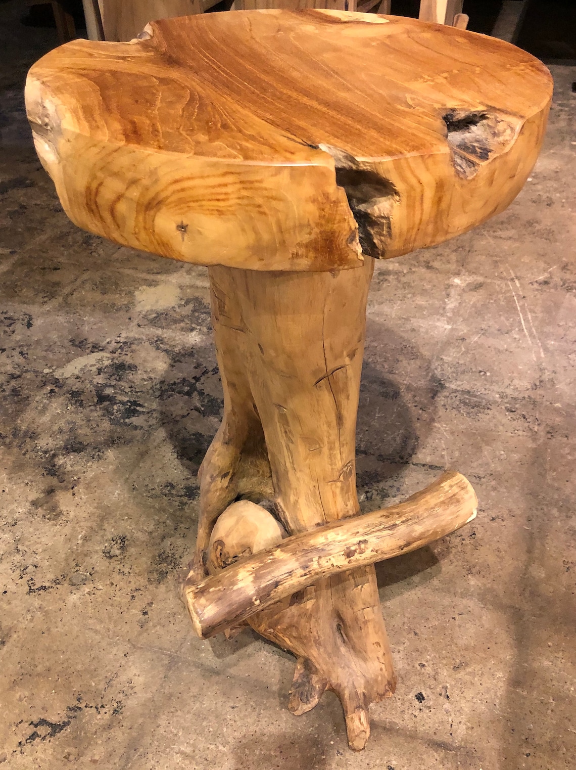 Teak Root Bar Stool Live Edge Teak Driftwood Furniture - Etsy