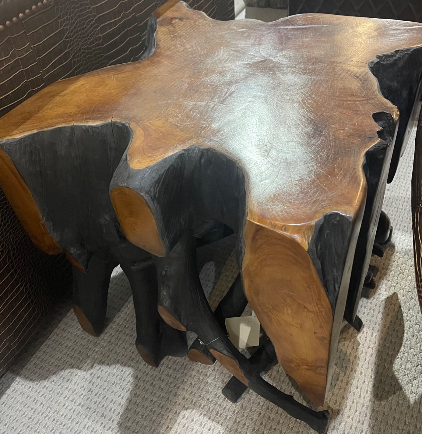 One of a Kind Teak Root Furniture Set Coffee Table Live Edge - Etsy