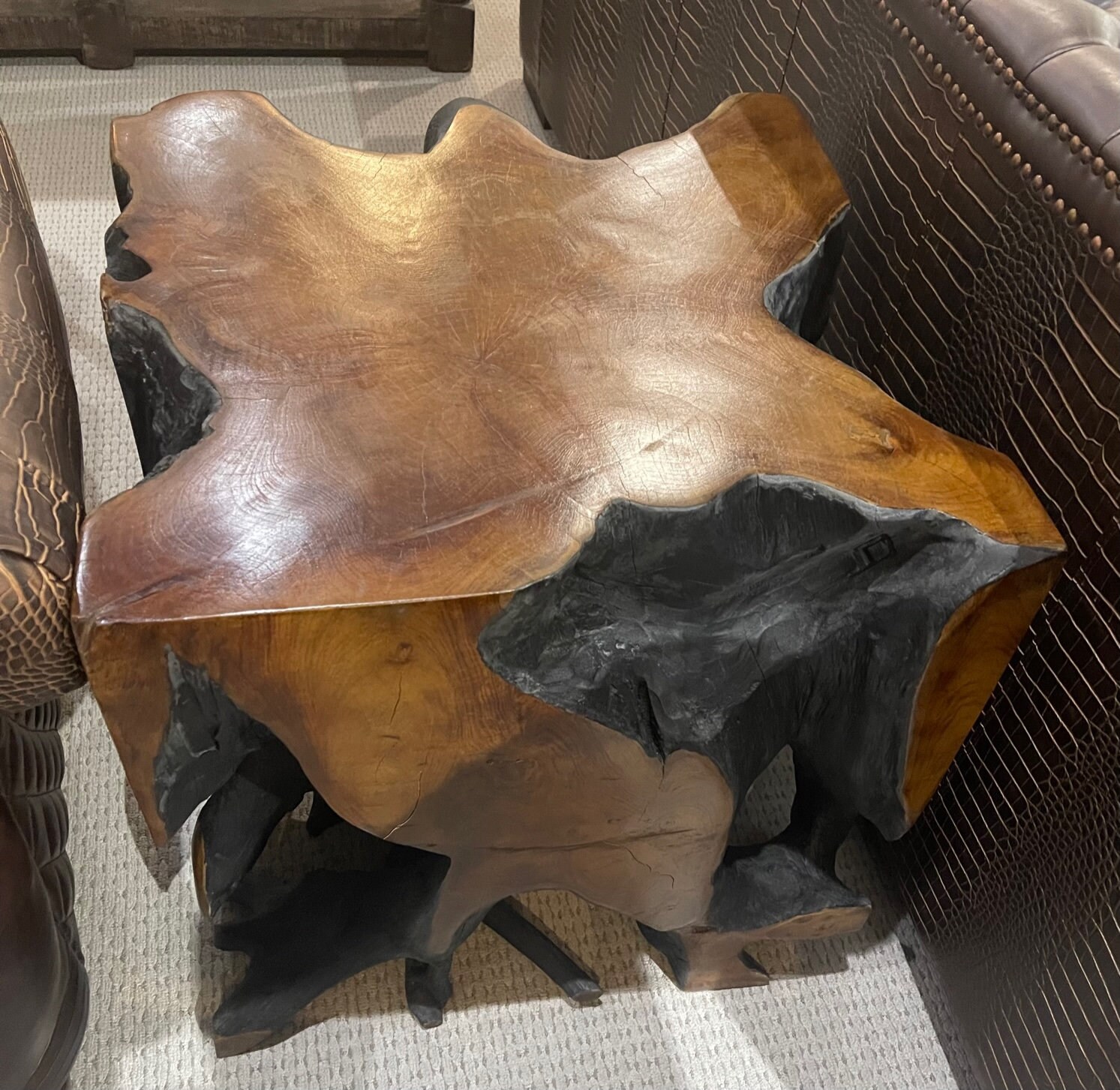 One of a Kind Teak Root Furniture Set Coffee Table Live Edge - Etsy