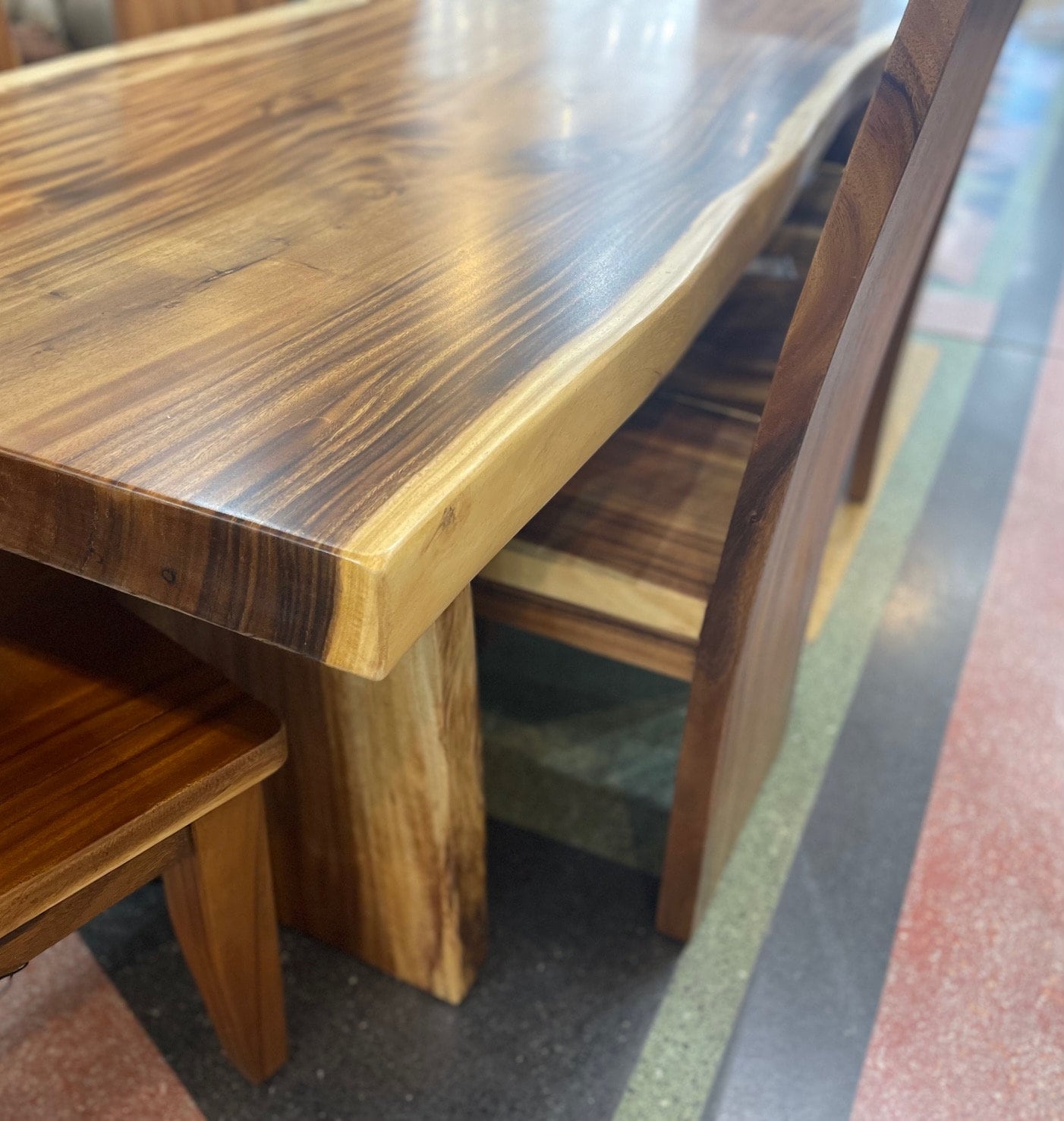 Live Edge Monkey Pod Wood Dining Table Organic East Indian Walnut ...