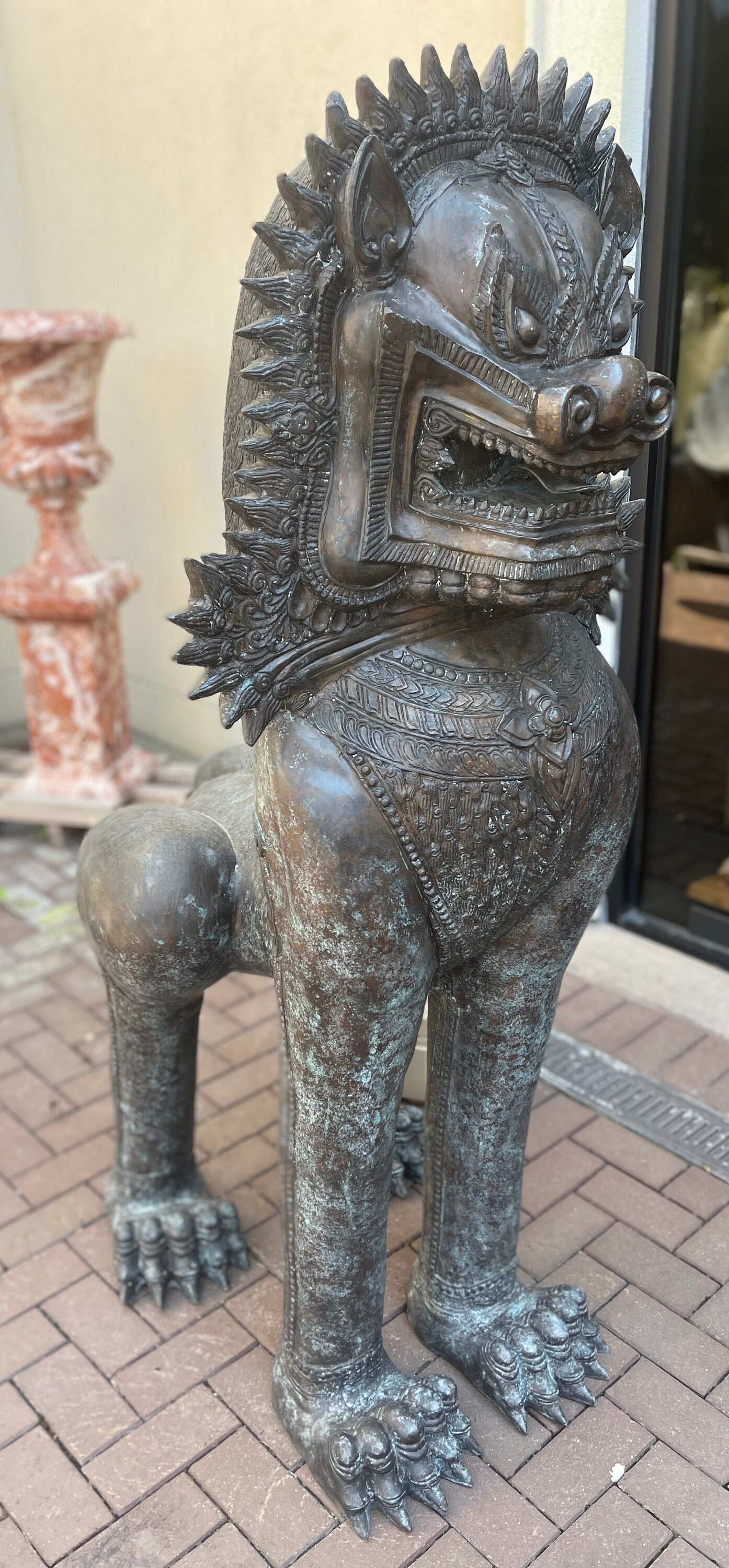 Extra Large Bronze Foo Dog Sculpture Lion Statue Chinese New Year ...
