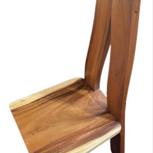 Live Edge Exotic Monkey Pod Wood Dining Table Chairs Organic Furniture ...