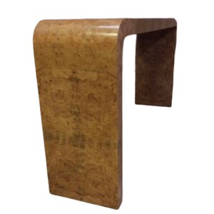 Custom Burl Wood Console With Gold Paint on Inside of Legs Made in the ...