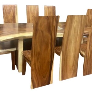 Live Edge Monkey Pod Wood Dining Table Organic East Indian Walnut ...