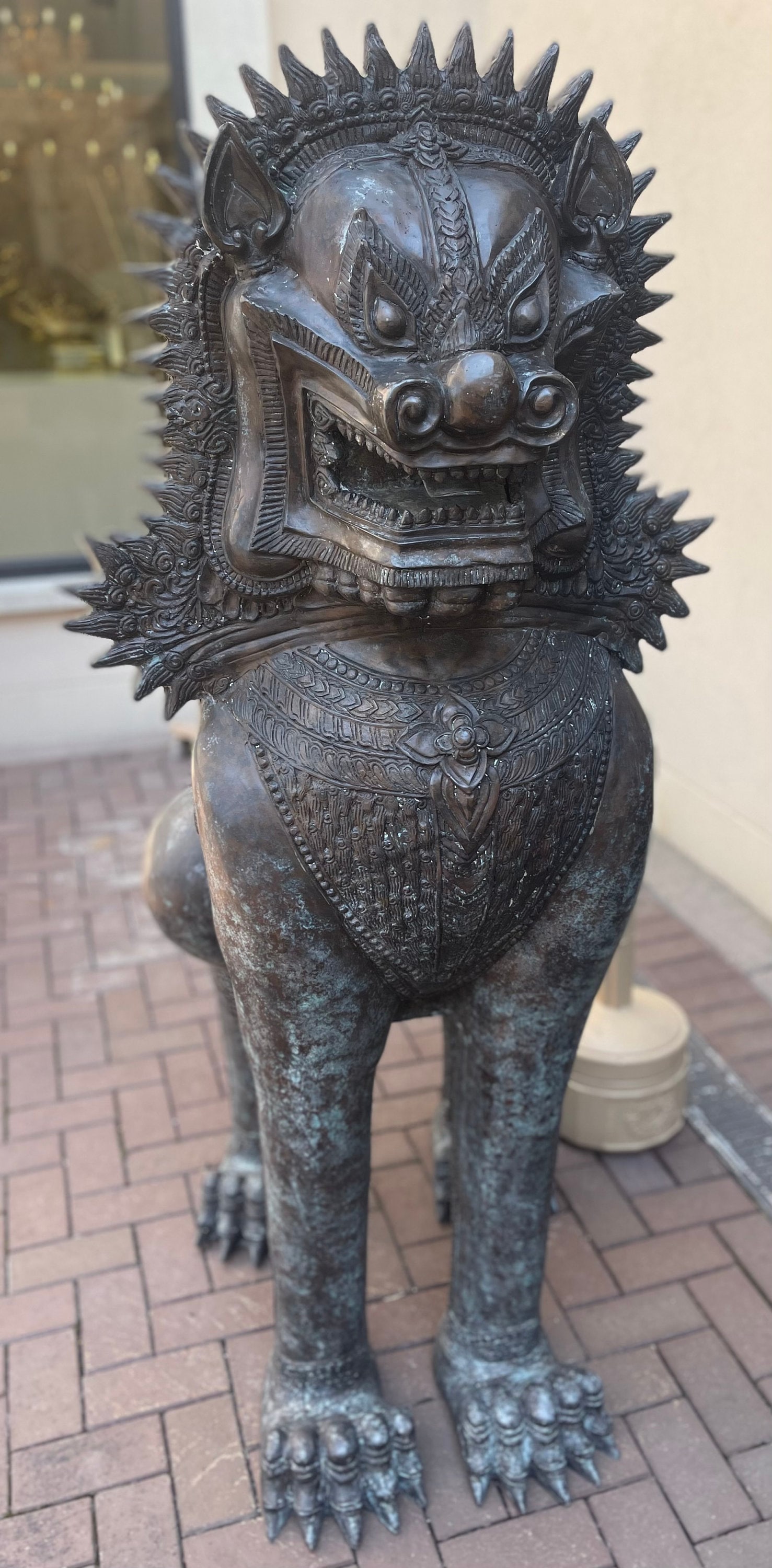 Extra Large Bronze Foo Dog Sculpture Lion Statue Chinese New Year ...