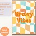 Groovy Vibes Retro Printable Poster, Boho Hippie Poster,70s Printable ...