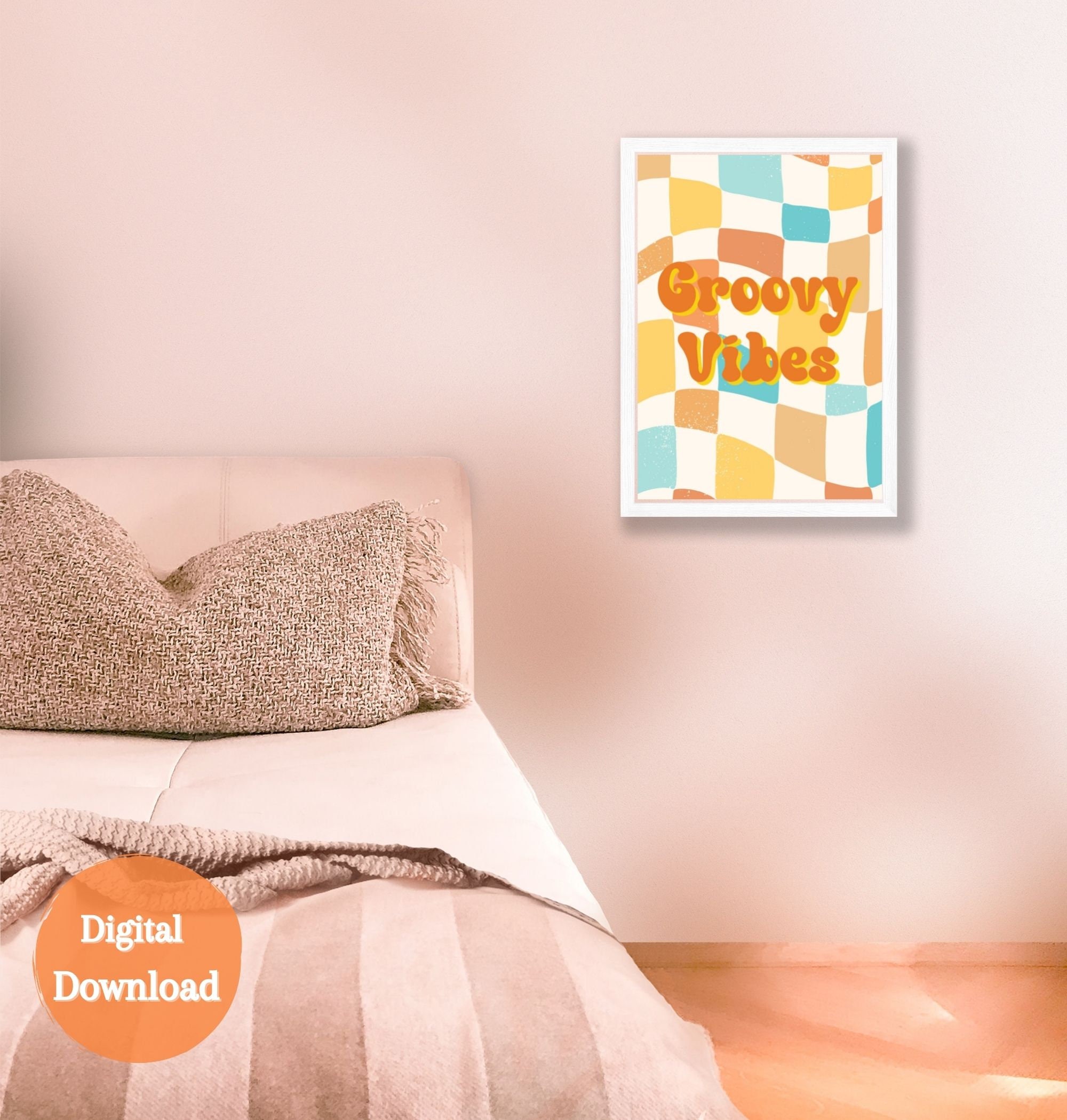 Groovy Vibes Retro Printable Poster, Boho Hippie Poster,70s Printable ...