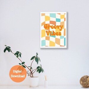 Groovy Vibes Retro Printable Poster, Boho Hippie Poster,70s Printable ...