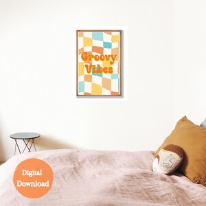 Groovy Vibes Retro Printable Poster, Boho Hippie Poster,70s Printable ...