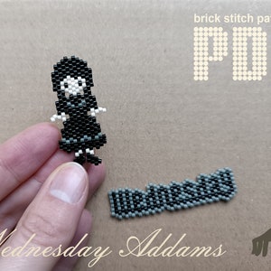 Wednesday Pattern Brick Stitch Pattern Beading Tutorial Miyuki Pattern ...