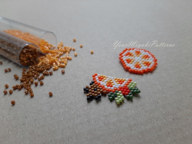 Brick Stitch Pattern PDF, Christmas Beading Tutorial, Miyuki Delica ...
