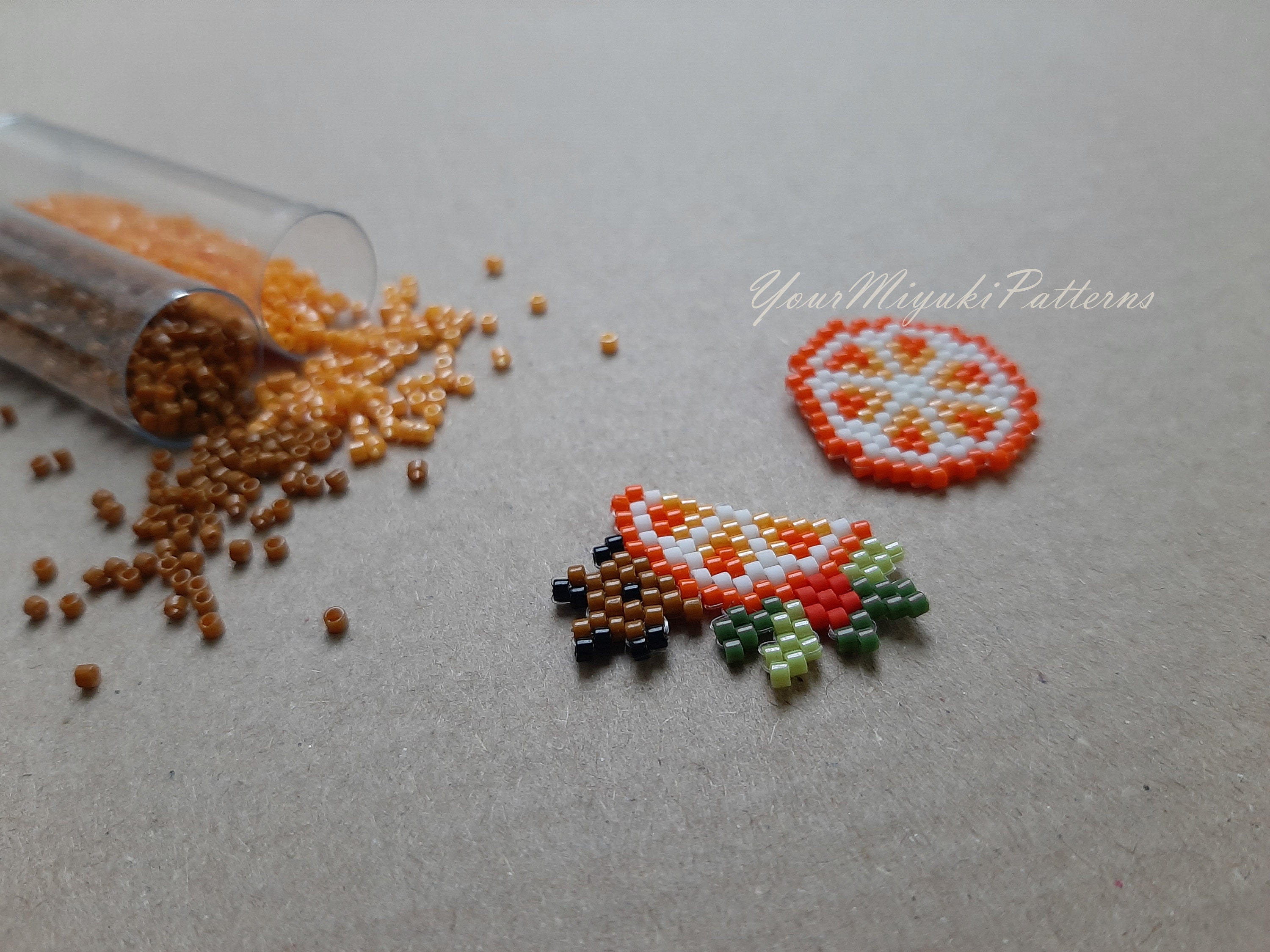 Brick Stitch Pattern PDF, Christmas Beading Tutorial, Miyuki Delica Beads, Seed Bead Pattern ...