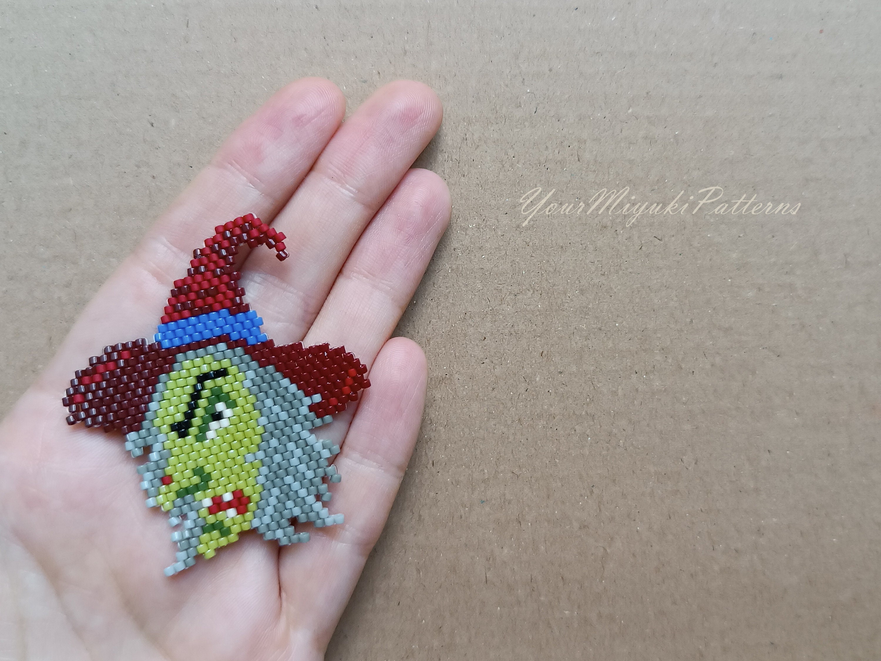 Beaded Halloween Witch Brick Stitch Pattern PDF Halloween Beading ...
