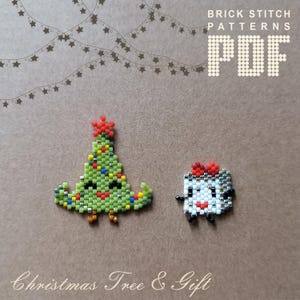Beaded Christmas Brick Stitch Patterns PDF Seed Bead Christmas Beading ...