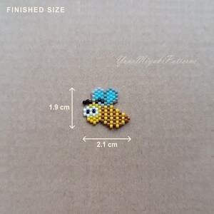 Bee Beading Brick Stitch Pattern PDF Tutorial Beading Seed Bead Patterns Beaded Bee Beaded ...