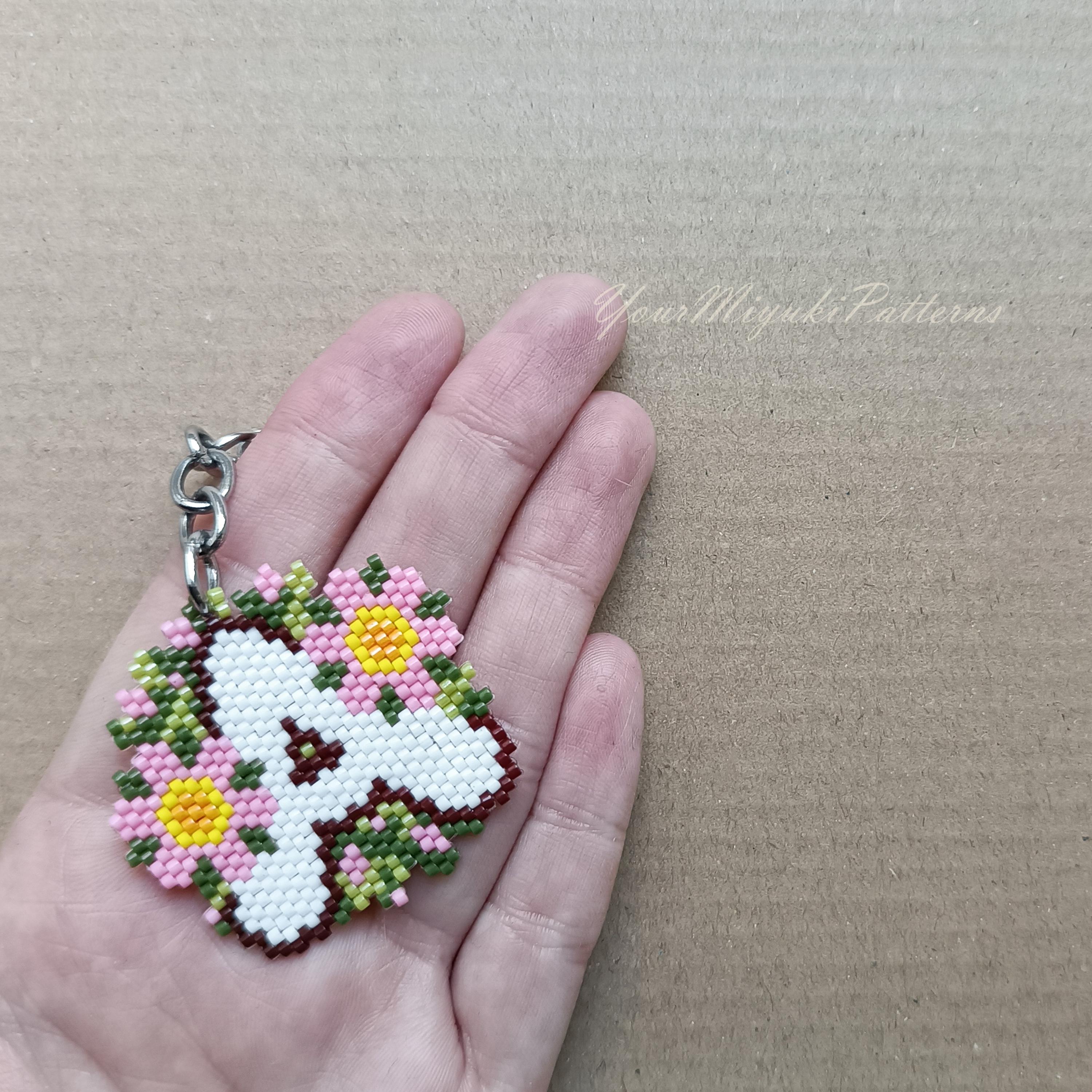Seed Bead Pattern, Floral Letter A, Brick Stitch Beading Pattern PDF - Etsy