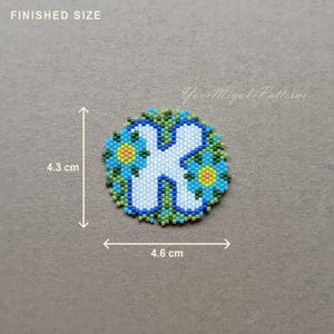 Seed Bead Pattern Floral Letter K for Brick Stitch Beading With Miyuki ...
