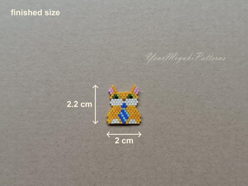Brick Stitch Bead Pattern Set Cats in Ties Beading Tutorials in PDF ...