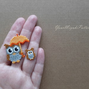 Owls Brick Stitch Beading Patterns, Autumn Bead Pattern, Beading ...