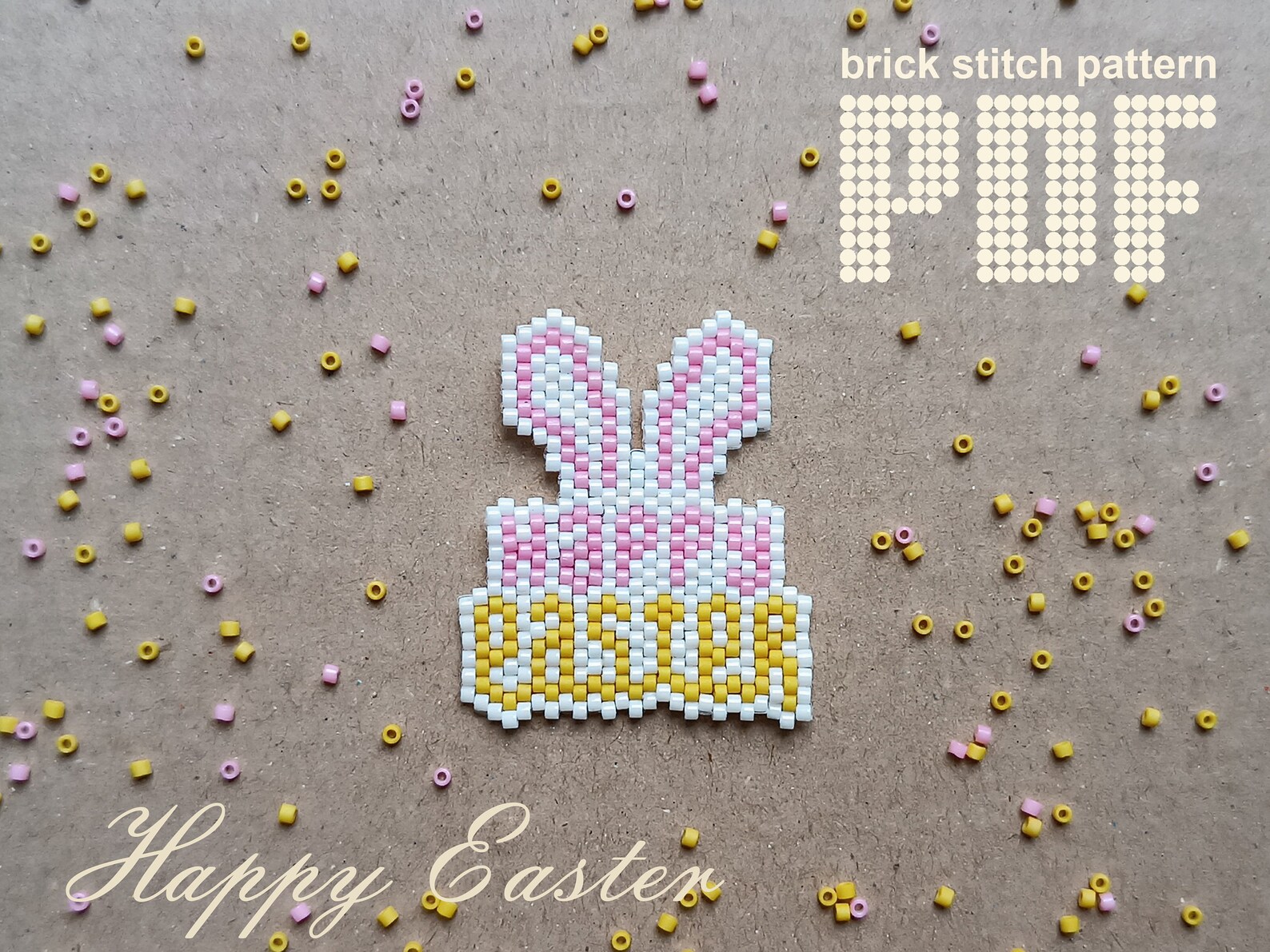 Easter Bunny Bead Pattern PDF Brick Stitch Beading Miyuki Beads Beaded ...