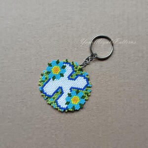 Seed Bead Pattern Floral Letter K for Brick Stitch Beading With Miyuki ...