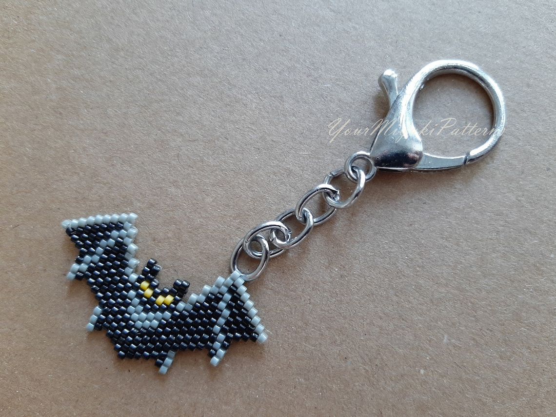 Halloween Bead Pattern Bat Pattern for Beading Brick Stitch - Etsy