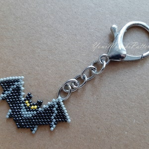 Halloween Bead Pattern, Bat Pattern for Beading, Beaded Bat, Brick ...