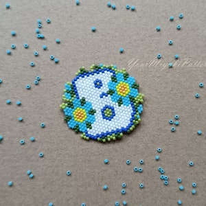 Brick Stitch Pattern Floral First Letter of Name B Seed Bead Pattern ...