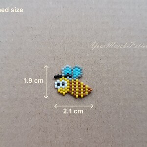 Bee Beading Brick Stitch Pattern PDF, Tutorial Beading, Seed Bead ...