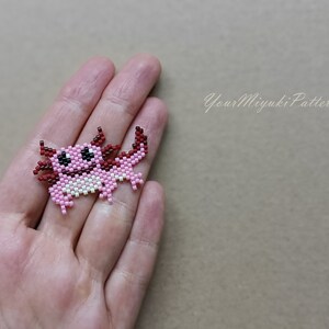Axolotl Brick Stitch Beading Pattern PDF Animal Bead Pattern Beaded ...
