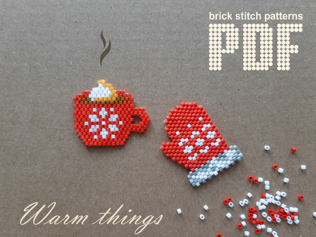 Christmas Bead Pattern, Seed Bead Pattern, Brick Stitch Pattern, Miyuki ...