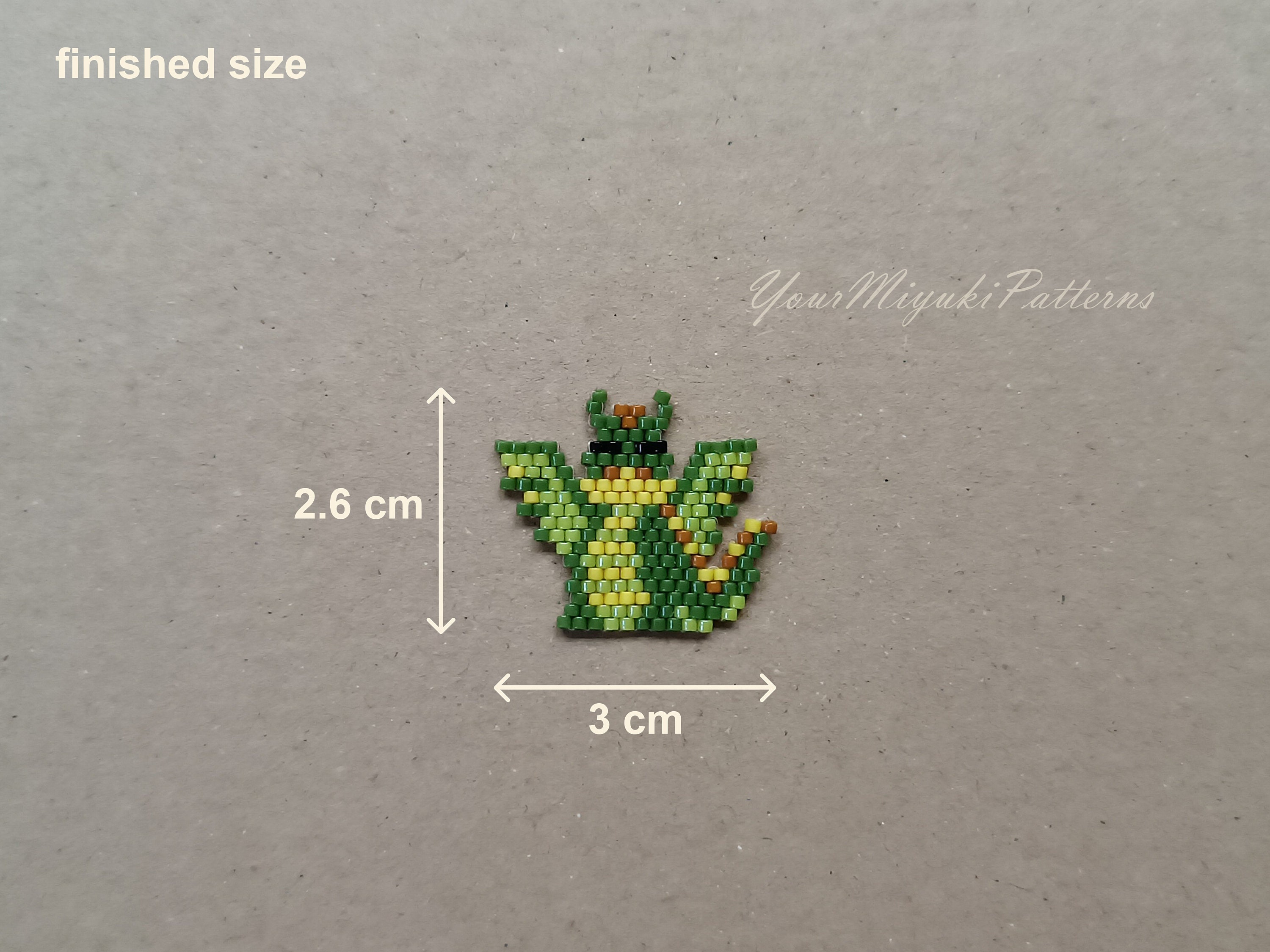 Dragon Brick Stitch Beading Pattern PDF, Animals Bead Patterns, Seed Bead Patterns, Miyuki Beads ...