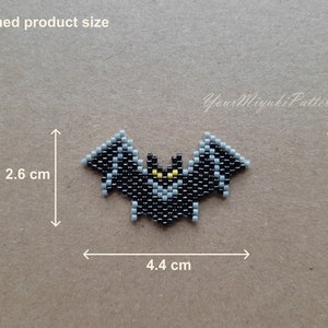 Halloween Bead Pattern, Bat Pattern for Beading, Beaded Bat, Brick ...