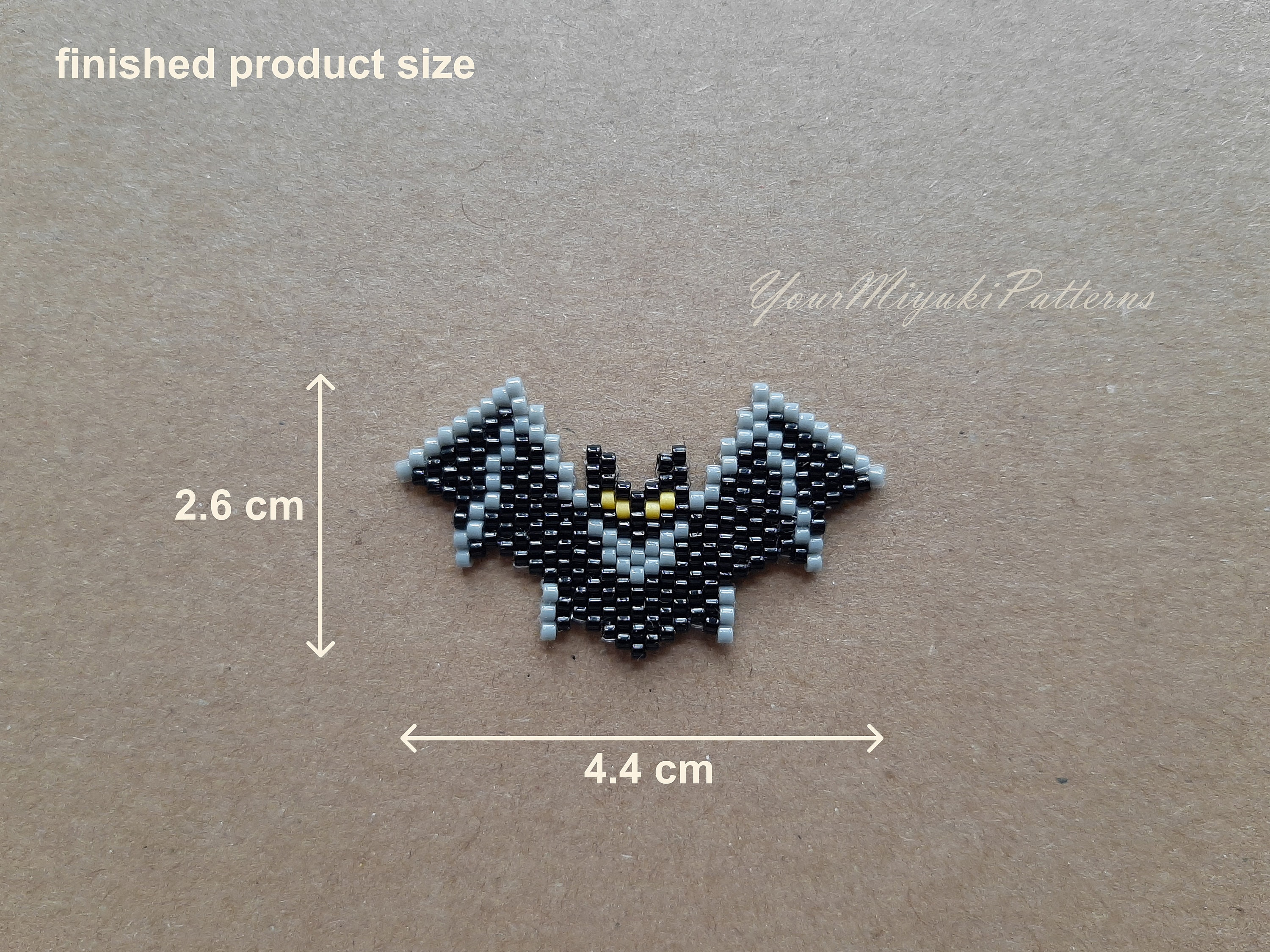 Halloween Bead Pattern Bat Pattern for Beading Brick Stitch - Etsy
