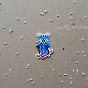 Beaded Bear Brick Stitch Pattern PDF Beading Tutorial Seed Bead ...