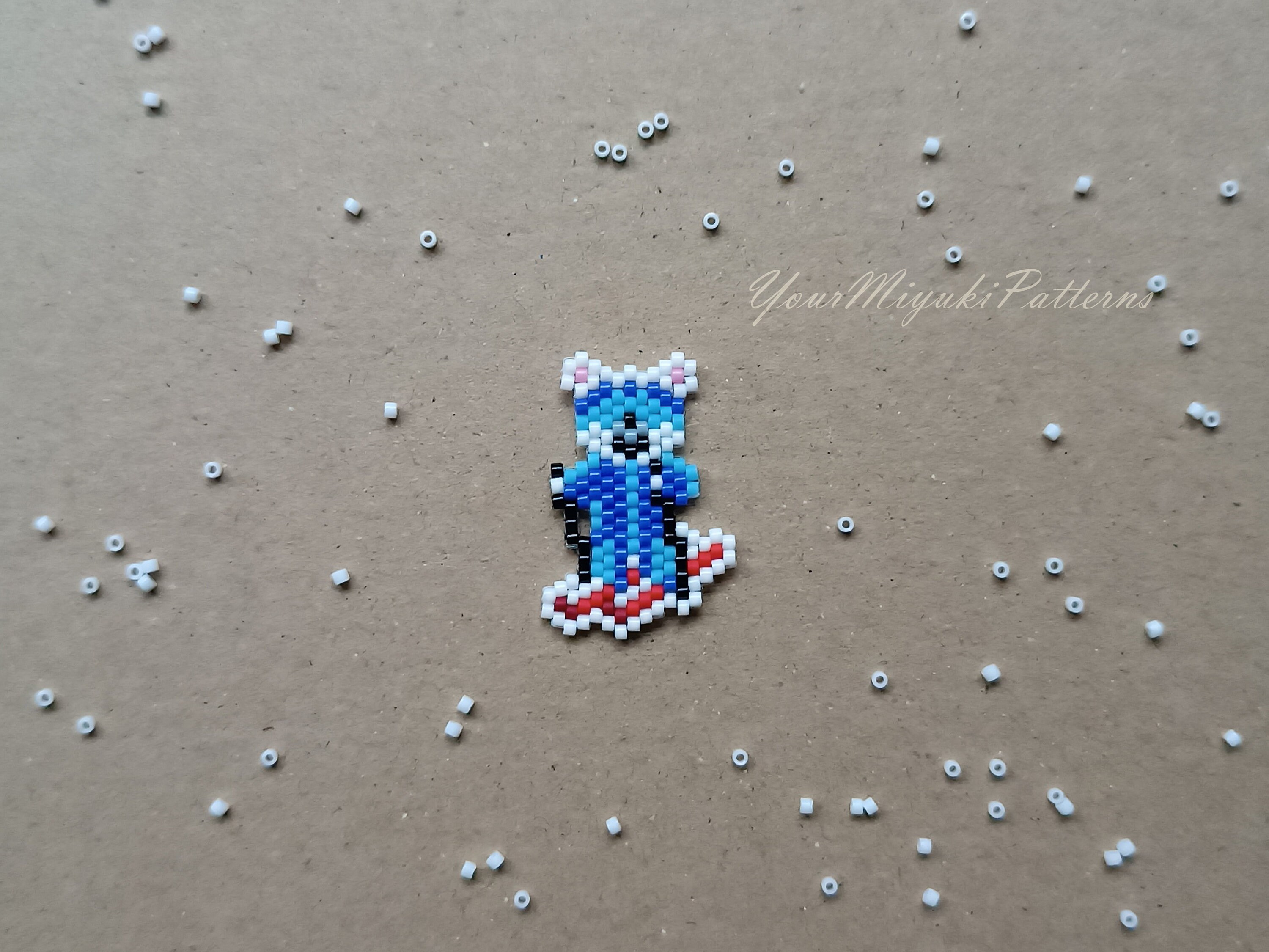 Beaded Bear Brick Stitch Pattern PDF Beading Tutorial Seed Bead ...