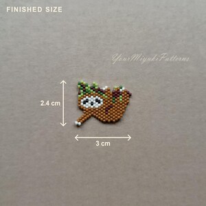 Seed Bead Pattern Brick Stitch Animals Beading Patterns Beaded Sloth ...