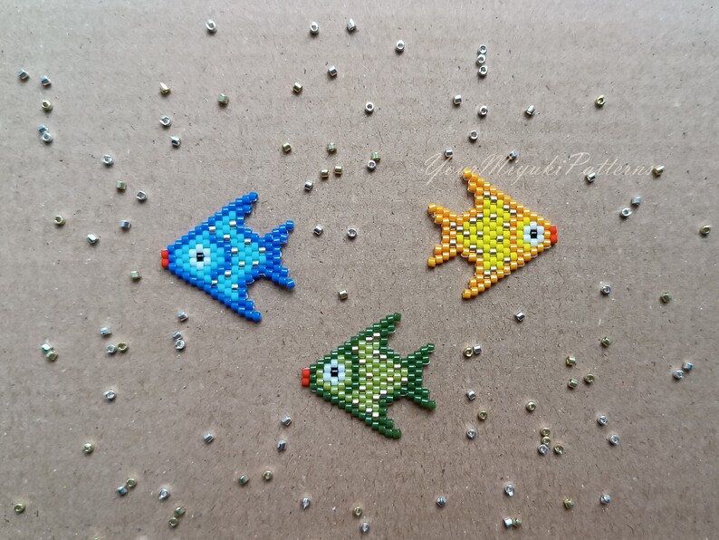 Fish Bead Pattern PDF Brick Stitch Beading Tutorail Seed Bead Pattern ...