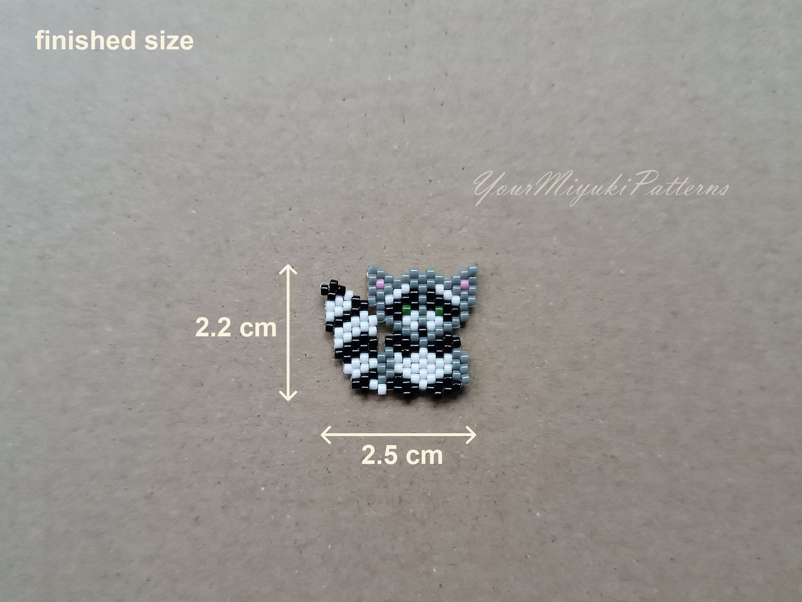 Raccoon Brick Stitch Beading Patterns PDF, Seed Bead Pattern, Animal ...