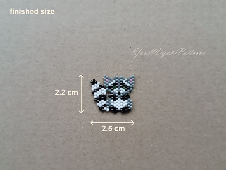 Raccoon Brick Stitch Beading Patterns PDF, Seed Bead Pattern, Animal ...