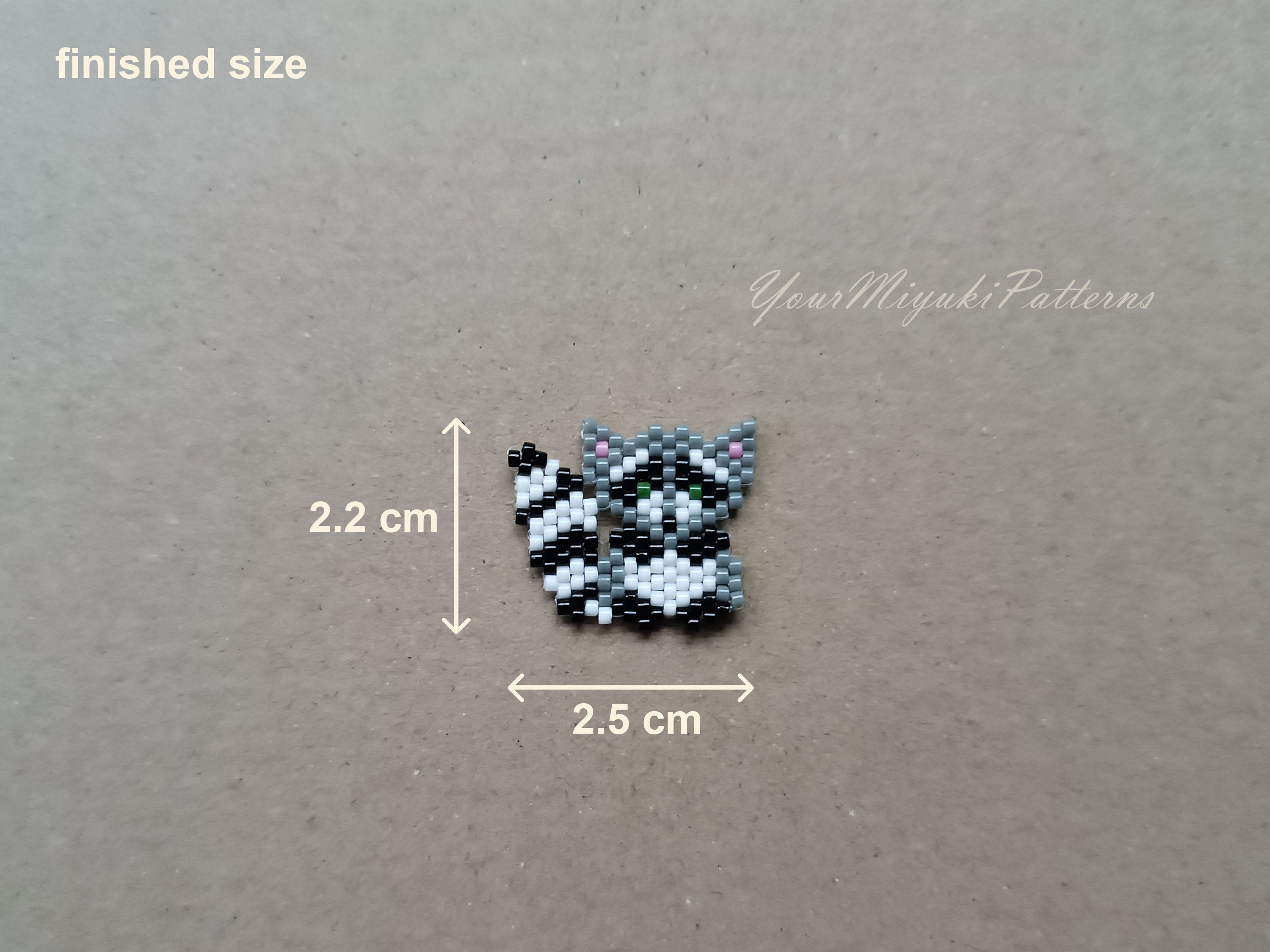 Raccoon Brick Stitch Beading Patterns PDF, Seed Bead Pattern, Animal ...