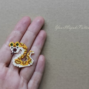 Beaded Snake Seed Bead Pattern PDF Brick Stitch Beading Beaded Animals ...