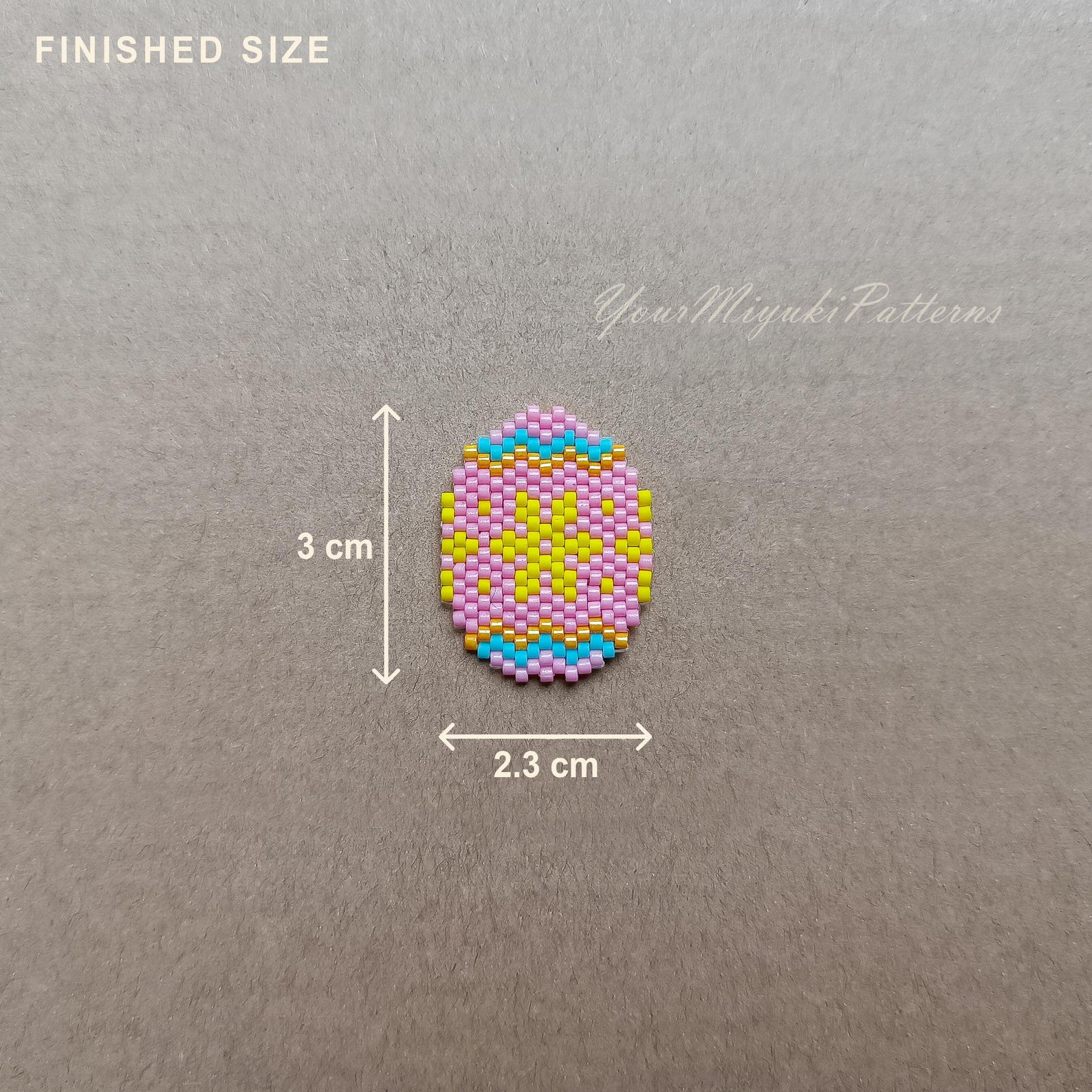 Beading Patterns Easter Eggs Ornament Brick Stitch Pattern Seed Bead ...