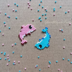 Beaded Dolphin Brick Stitch Bead Pattern Beading Tutorial PDF Seed Bead ...