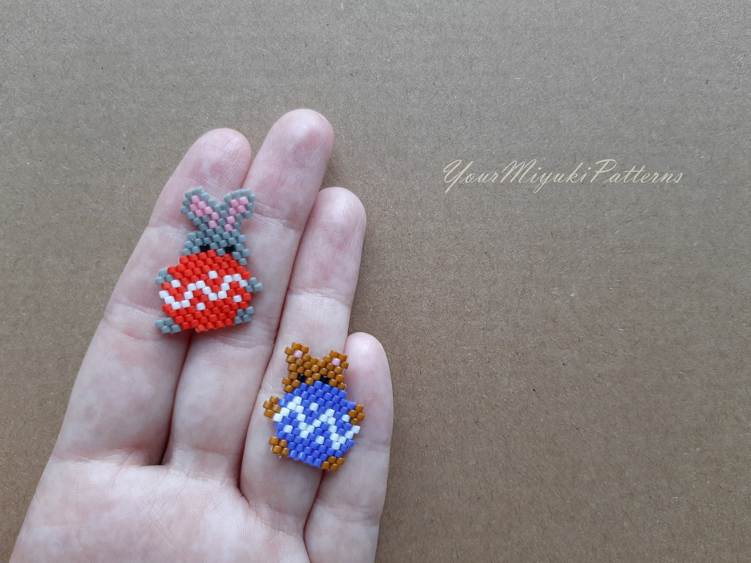 Christmas Beading Tutorial, Seed Bead Patterns, Mini Brick Stitch ...