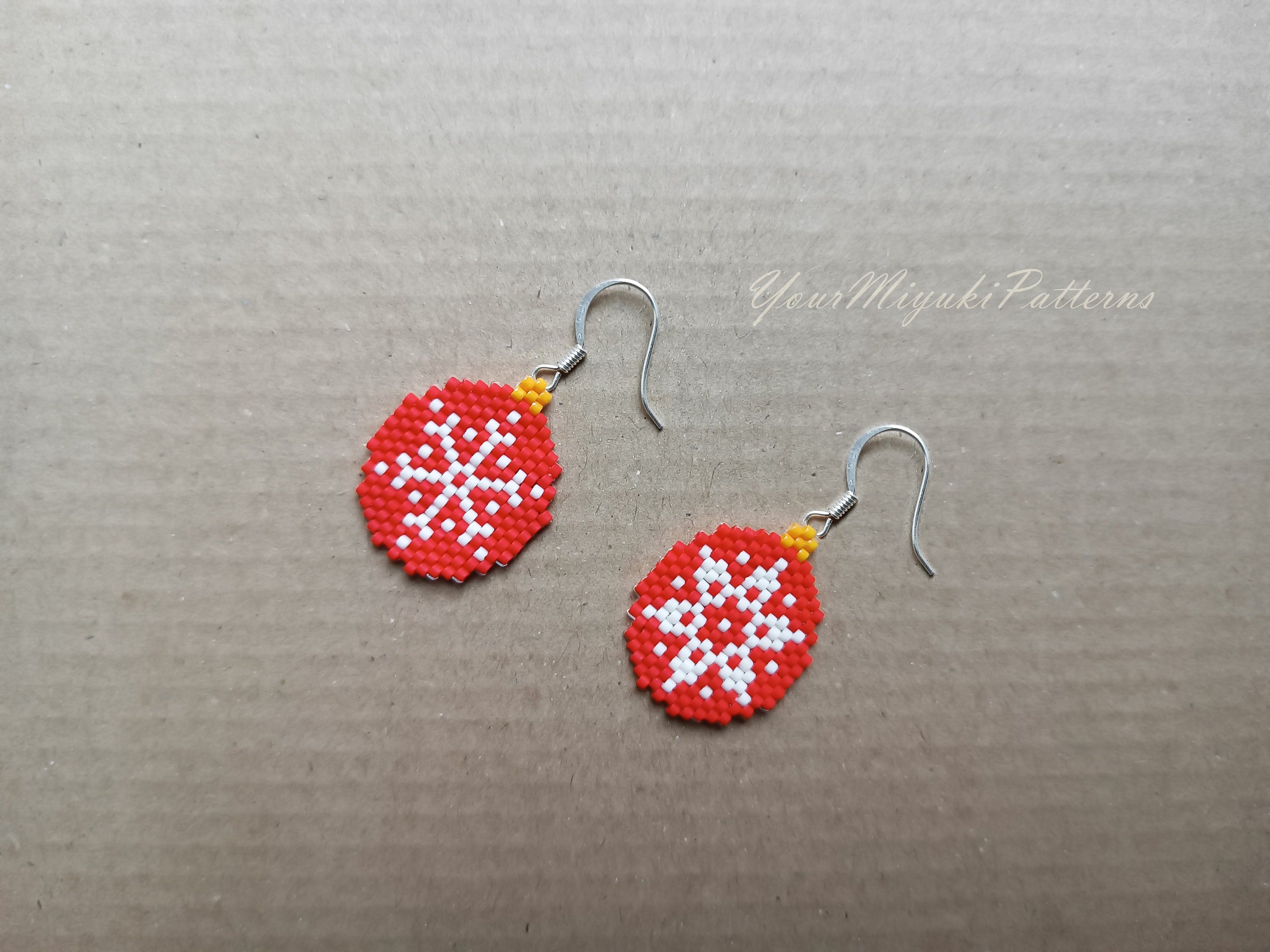 Christmas Balls Bead Pattern Set, Christmas Embroidery, Beading Brick ...