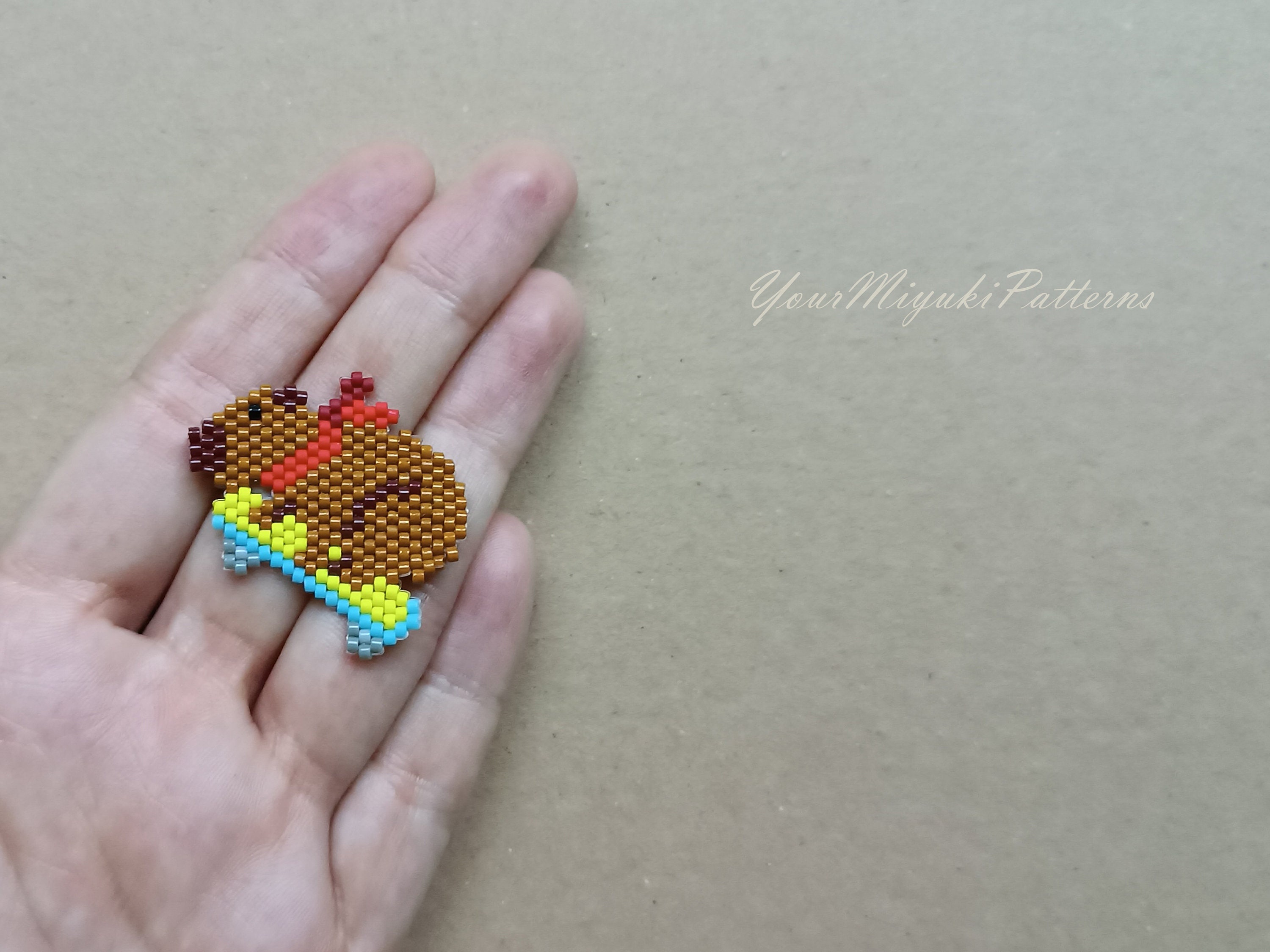 Capybara Brick Stitch Beading Pattern Set, Seed Bead Patterns, Miyuki ...