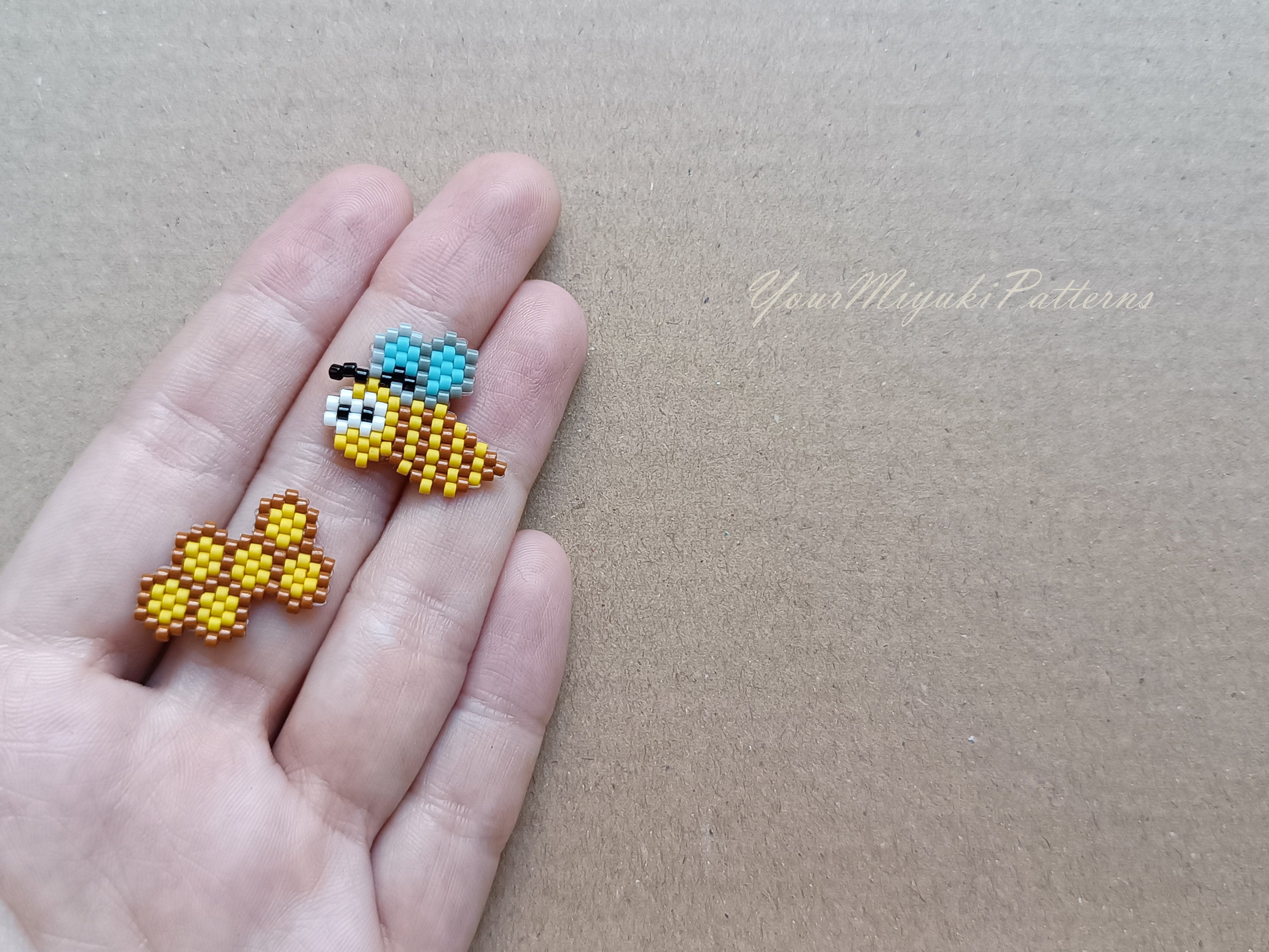 Bee Beading Brick Stitch Pattern PDF Tutorial Beading Seed - Etsy